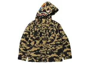 A BATHING APE 1st Camo Shark Snowboard Down Jacket - Yellow
