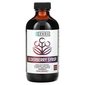 ZHOU NUTRITION Elderberry Syrup Organic 236 Milliliters - One-color