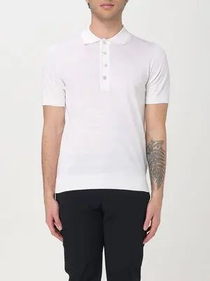 PAOLO PECORA Cotton And Silk Knit Polo Shirt Grey