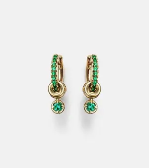 SPINELLI KILCOLLIN Zahra 18kt Yellow Emerald Hoop Earrings - Gold
