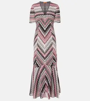 Missoni Zigzag Lamé Midi Dress - Multicoloured