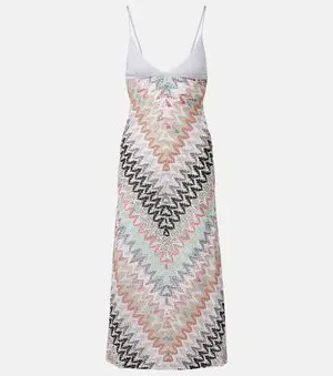 Missoni Zigzag Lamé Midi Dress - Multicoloured