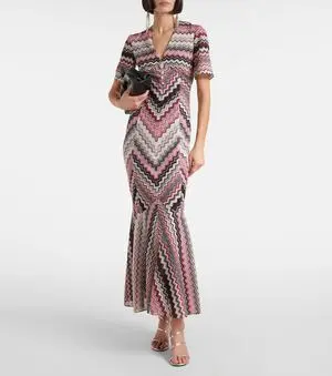 Missoni Zigzag Lamé Midi Dress