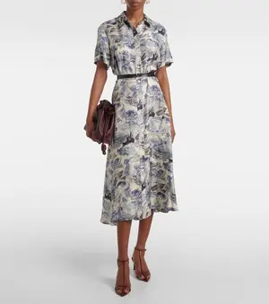 Altuzarra Kiera Silk Shirt Dress - Blue