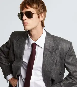 Saint Laurent Sl 800 Aviator Sunglasses - Black