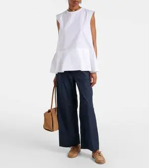 Max Mara Argento Wide-leg Pants - Blue