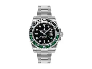 A BATHING APE Type 2 Crystal Stone Bapex Watch - Black/green