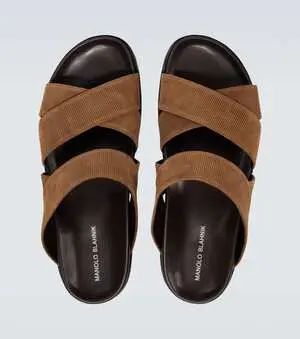 Manolo Blahnik Seaton Suede Sandals