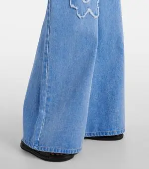 Marni Patch-appliqué Wide-leg Jeans