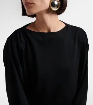 Jacquemus Croisière Draped Jersey Minidress - Black