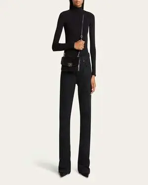 Balenciaga Bb Soft Leather Phone Wallet On Chain
