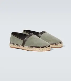 Manolo Blahnik Nerano Suede Espadrilles - Green