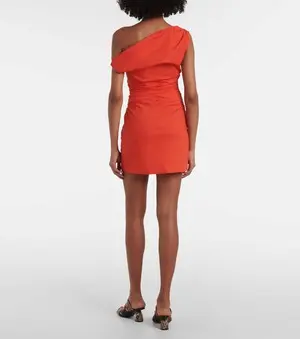 Staud Phare Draped Mini Dress - Red