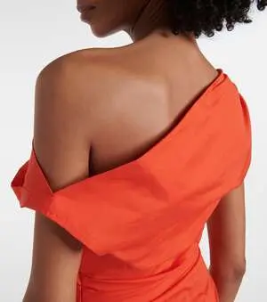 Staud Phare Draped Mini Dress - Red