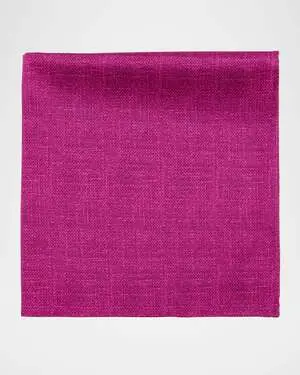 Stefano Ricci Solid Pocket Square Dark Pink