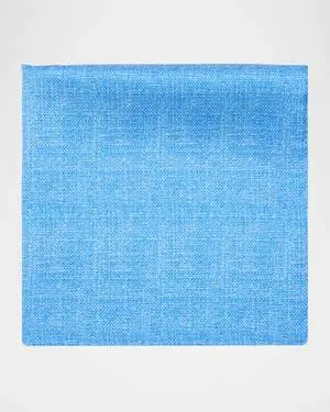 Stefano Ricci Solid Pocket Square Light Blue
