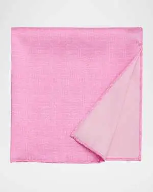 Stefano Ricci Solid Pocket Square Light Pink