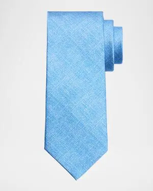 Stefano Ricci Solid Silk Neck Tie - Light Blue