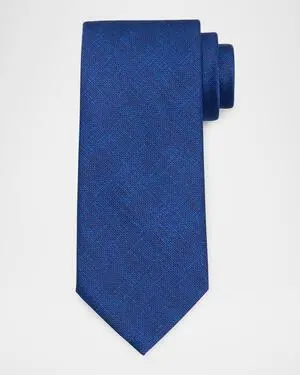 Stefano Ricci Solid Silk Neck Tie - Navy