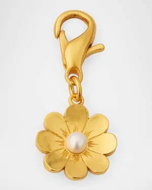 Golden Goose Daisy Pearl-embellished Bag Charm - Gold