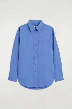 Cos Tailored Pima Cotton Shirt - Blue
