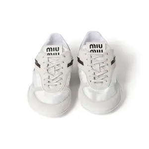 Miu Miu Gymnasium Technical Fabric And Suede Sneakers
