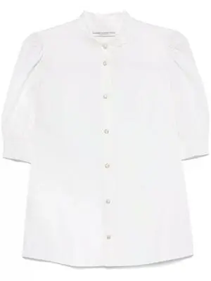 ALESSANDRA RICH Alessandra Rich Embroidered-Collar Silk Shirt