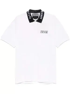 Versace Logobrush-collar Polo Shirt