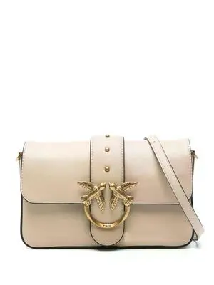 Pinko Leather Shoulder Bag - Neutrals