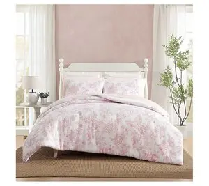 Laura Ashley Delphine Waffle King Comforter Sha M Set - One-color