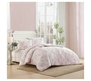 Laura Ashley Delphine Waffle King Comforter Sha M Set