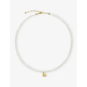 Monica Vinader Heart Mini Pearl Necklace - Gold