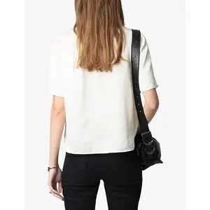 Zadig&Voltaire Topher Short-sleeved Satin Top - Flake