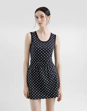 Dolce & Gabbana Cropped Polka-dot Tank Top