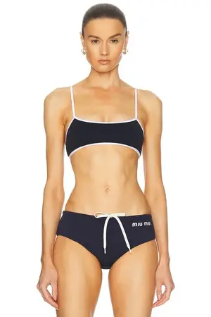 Miu Miu Bikini Top - Blue & Bianco