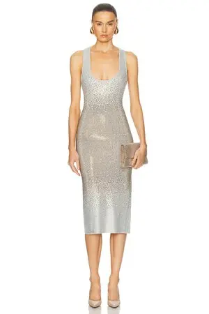 Retrofete Essie Embellished Dress - Winter White & Silver