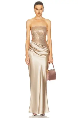Retrofete Alexandra Maxi Dress - Latte