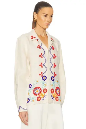 BODE Beaded Garden Party Shirt