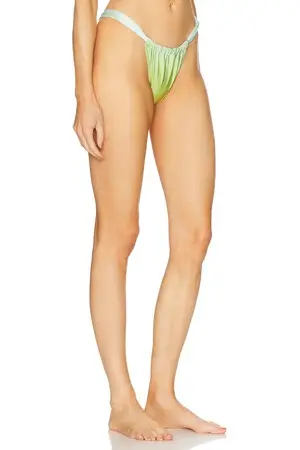 Solid & Striped The Ellery Bikini Bottom - Sky & Chartreuse Ombre