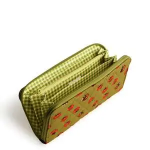 VERA BRADLEY Continental Wallet In Tiny Tomatoes Palm