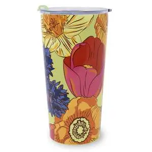 VERA BRADLEY Stainless Steel Tumbler In Poppy - Yellow