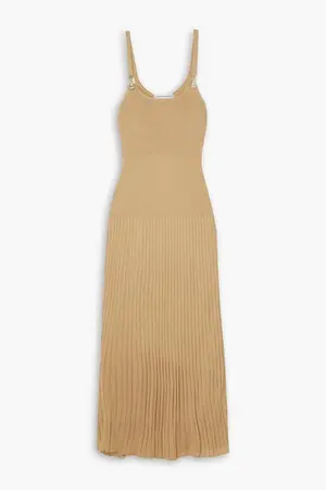 Christopher Esber Embellished Ribbed-knit Maxi Dress