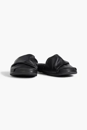 Rick Owens Mobius Granola Draped Leather Slides