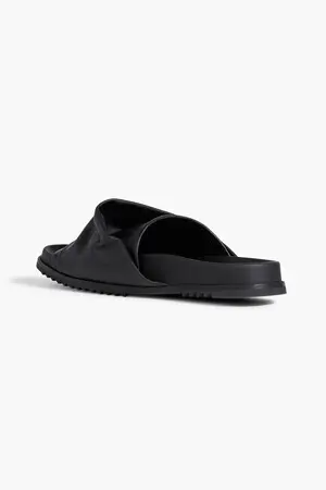 Rick Owens Mobius Granola Draped Leather Slides