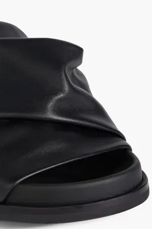 Rick Owens Mobius Granola Draped Leather Slides