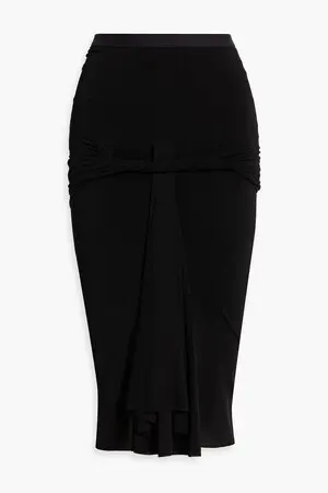Rick Owens Twisted Cupro-blend Jersey Skirt - Black