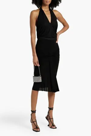Rick Owens Twisted Cupro-blend Jersey Skirt - Black