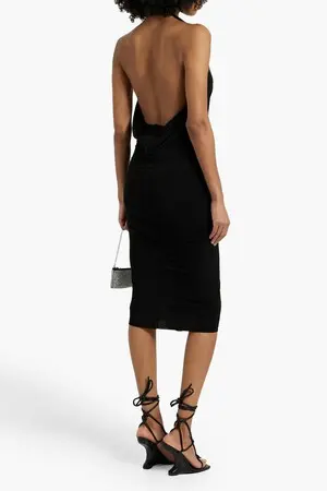 Rick Owens Twisted Cupro-blend Jersey Skirt - Black