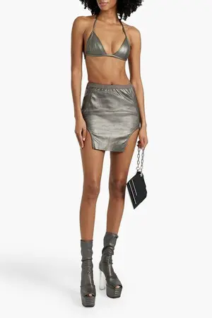 Rick Owens Diana Leather-blend Mini Skirt