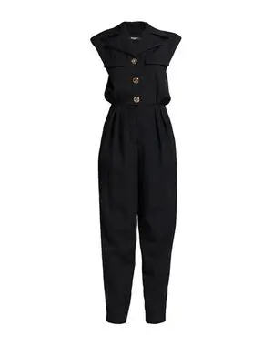 Balmain Wool Jumpsuit - Black